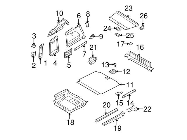 Genuine BMW 51476958161 Cargo Cover Handle - BMW