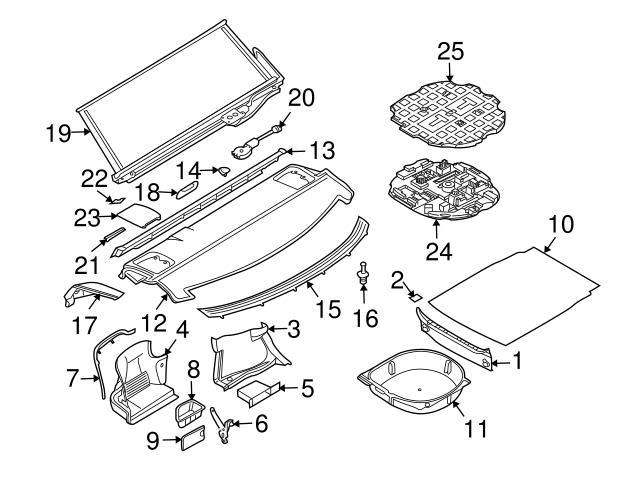 Genuine BMW 51477024858 Trunk Lid Trim; Front Right - BMW