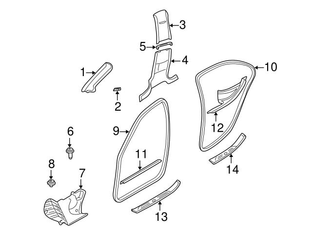 Genuine BMW 51477051872 Door Sill Plate; Front Right - BMW