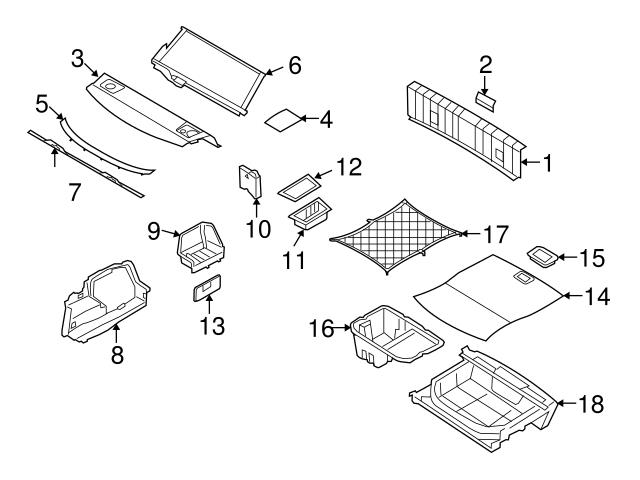 Genuine BMW 51477139051 Interior Quarter Panel Trim Panel Storage ...