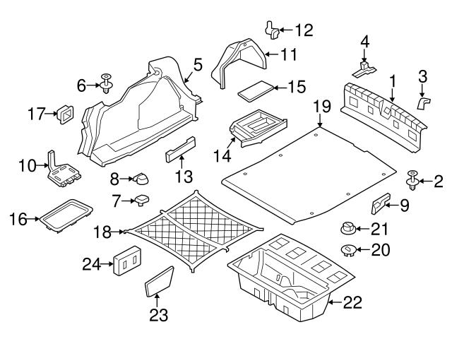 Genuine BMW 51477245912 Trunk Floor Storage Box; Left Rear, Rear Left ...