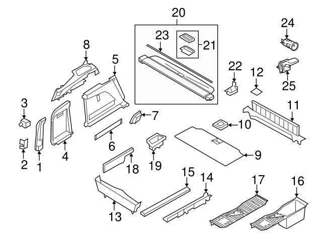 Genuine BMW 51477326466 Trunk Trim Scuff Plate - BMW