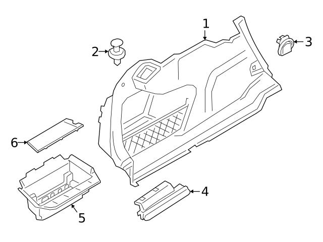 Genuine BMW 51477464682 Interior Quarter Panel Trim Panel Storage ...