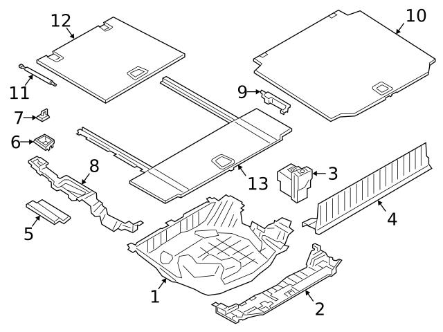 Genuine BMW 51477479947 Liftgate Trim Scuff Plate - BMW
