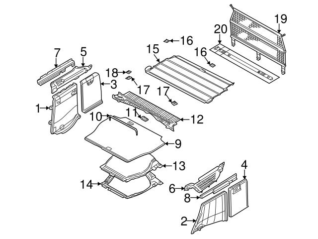 Genuine BMW 51478120992 Cargo Cover Handle; Rear - BMW