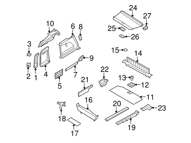 Genuine BMW 51479120286 Cargo Cover Handle - BMW