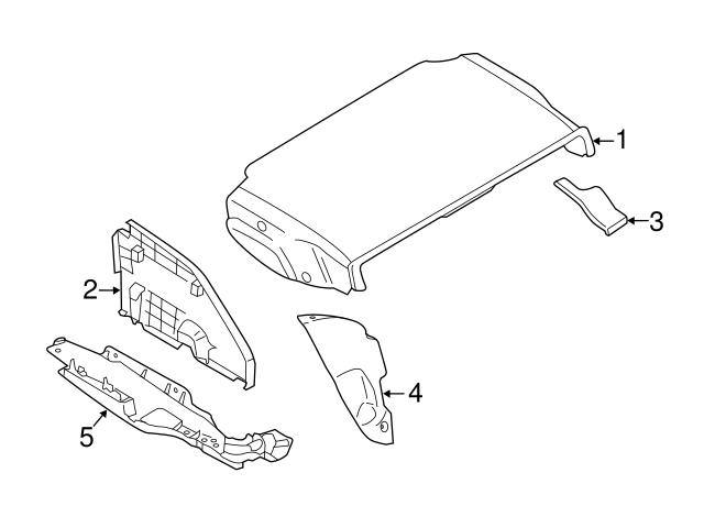Genuine BMW 51479123217 Convertible Top Hinge Cover; Left - BMW ...