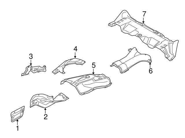 Genuine BMW 51487158415 Exhaust Heat Shield - BMW