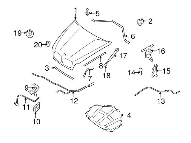 Genuine BMW 51487158420 Hood Insulation Pad - BMW