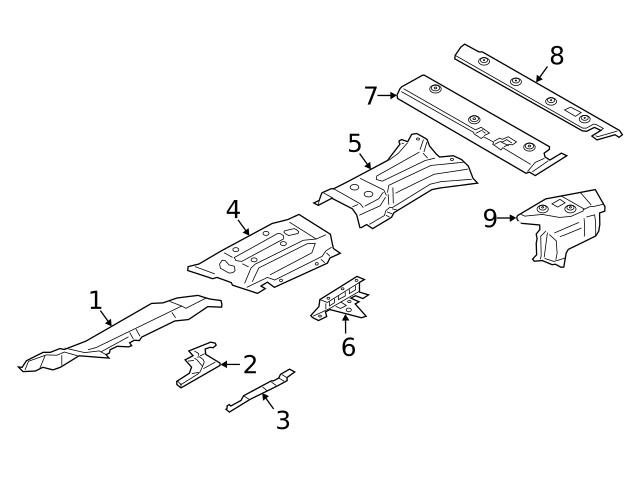 Genuine BMW 51487424936 Exhaust Heat Shield; Rear - BMW
