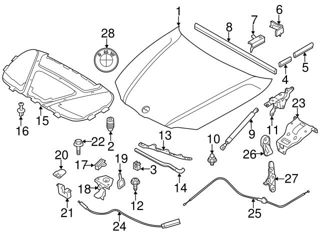 Genuine BMW 51489141036 Hood Insulation Pad - BMW
