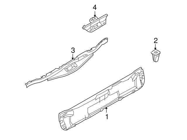 Genuine BMW 51497172146 Tailgate Trim Cover - BMW