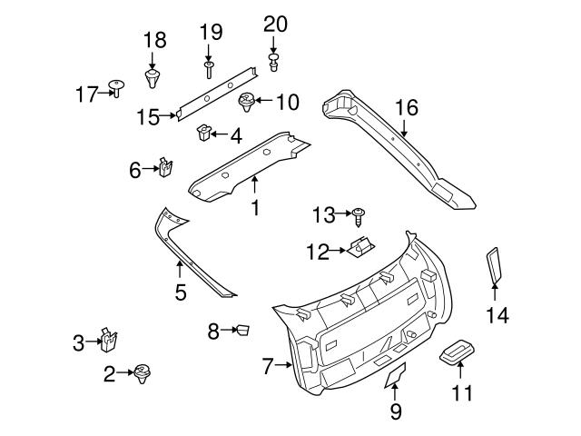 Genuine BMW 51497190775 Liftgate Trim Cover Nut; Left - BMW | 51497031943