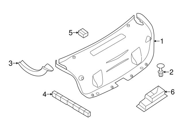 Genuine BMW 51497255695 Deck Lid Hinge Cap; Rear Left - BMW