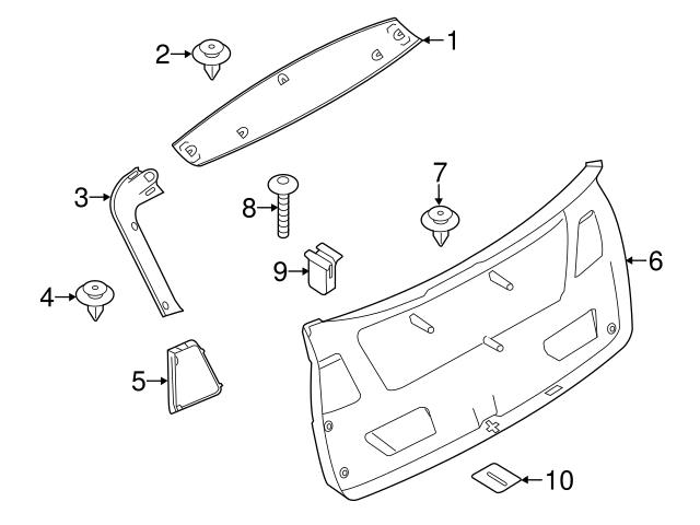 Genuine BMW 51497260047 Liftgate Trim Cover Nut; Left - BMW