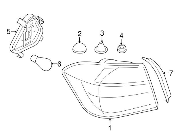 Genuine BMW 51497290652 Tail Light Cover; Right, Rear Right Outer - BMW