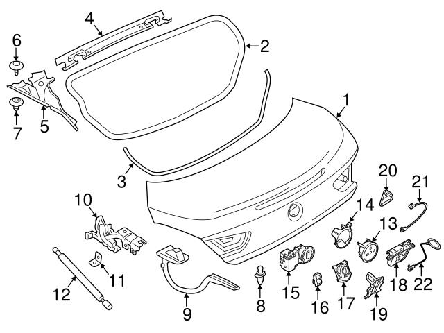 Genuine BMW 51497315017 Quarter Panel Gutter; Rear - BMW