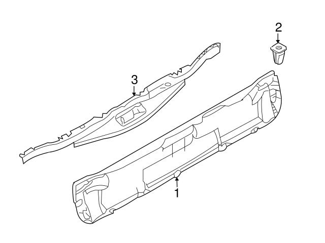 Genuine BMW 51497327732 Tailgate Trim Cover - BMW