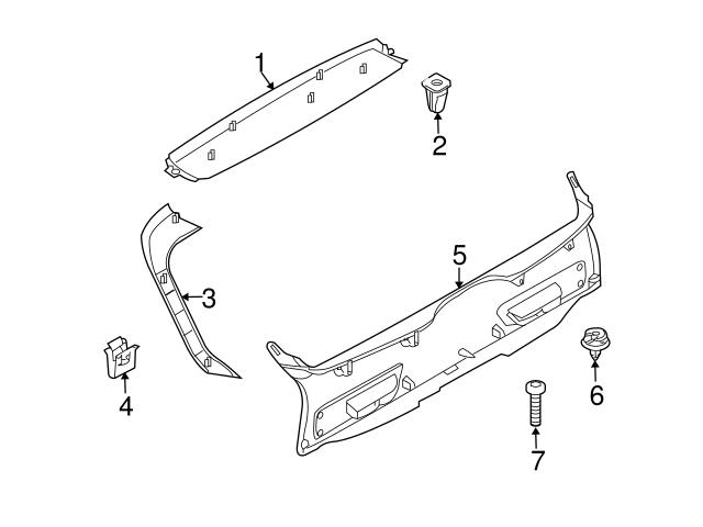 Genuine BMW 51497348315 Liftgate Trim; Left - BMW