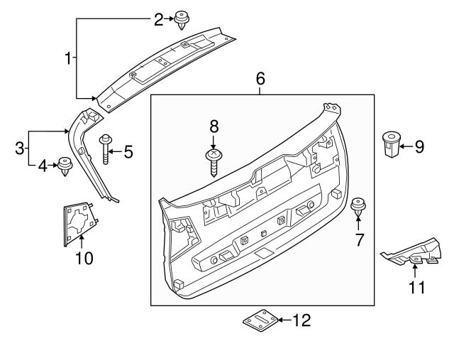 Genuine BMW 51497350851 Liftgate Trim Cover - BMW