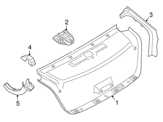 Genuine BMW 51497371811 Deck Lid Hinge Cap; Left Lower - BMW