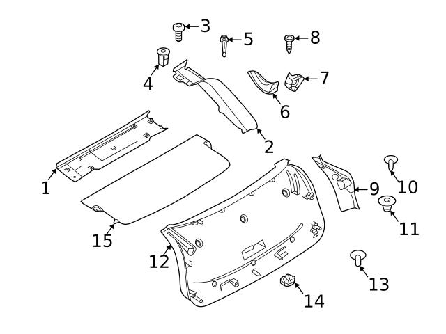 Genuine BMW 51497424427 Liftgate Trim Cover; Left - BMW