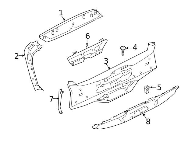 Genuine BMW 51497442970 Liftgate Trim - BMW