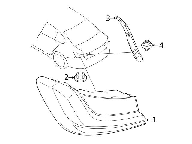 Genuine BMW 51497464425 Tail Light Cover; Left - BMW