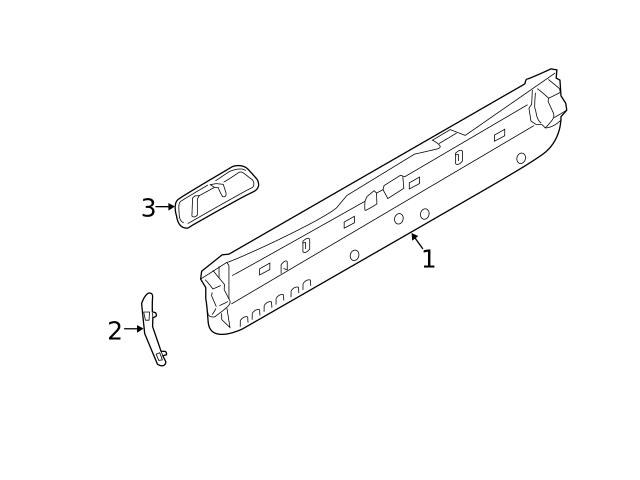 Genuine BMW 51497481252 Tailgate Trim Cover - BMW