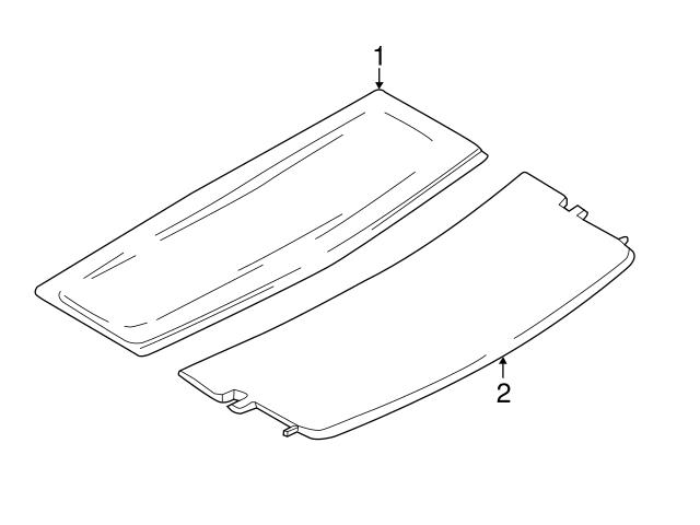 Genuine BMW 51498062774 Package Tray Trim; Rear - BMW