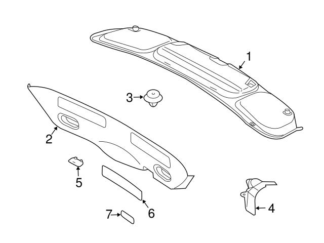 Genuine BMW 51498186782 Liftgate Trim Cover Cap; Left, Right - BMW
