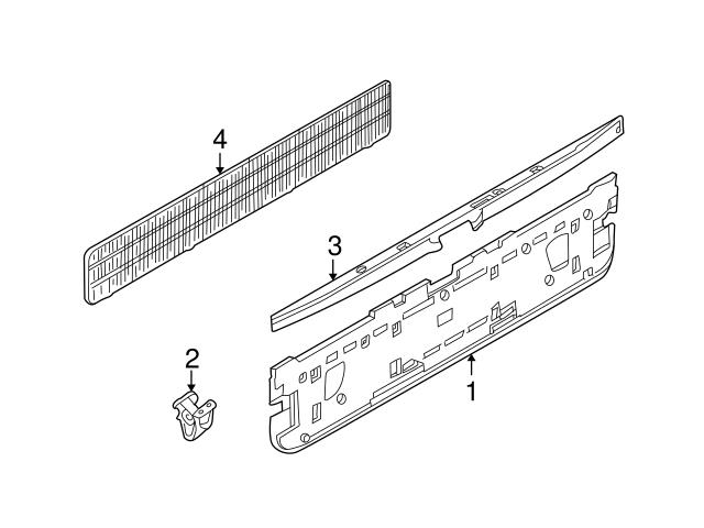 Genuine BMW 51498402380 Tailgate Trim Cover - BMW | 51497130409