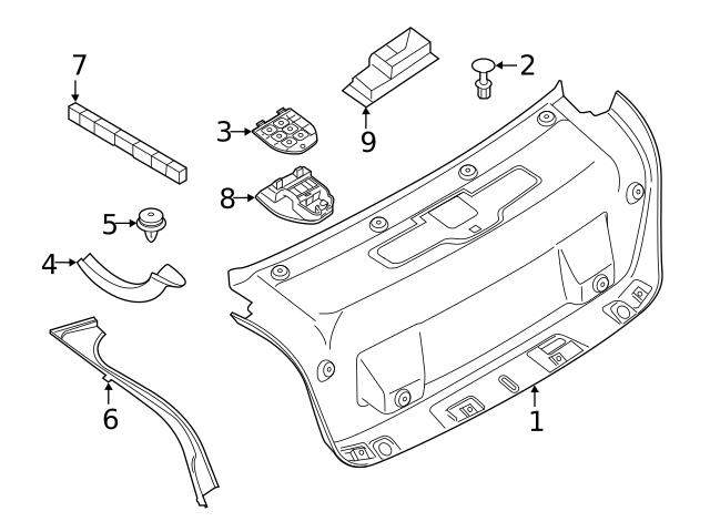Genuine BMW 51499477059 Center High Mount Stop Light Cover - BMW