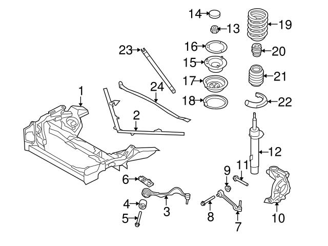 Genuine BMW 51617135645 Strut Brace; Left - BMW