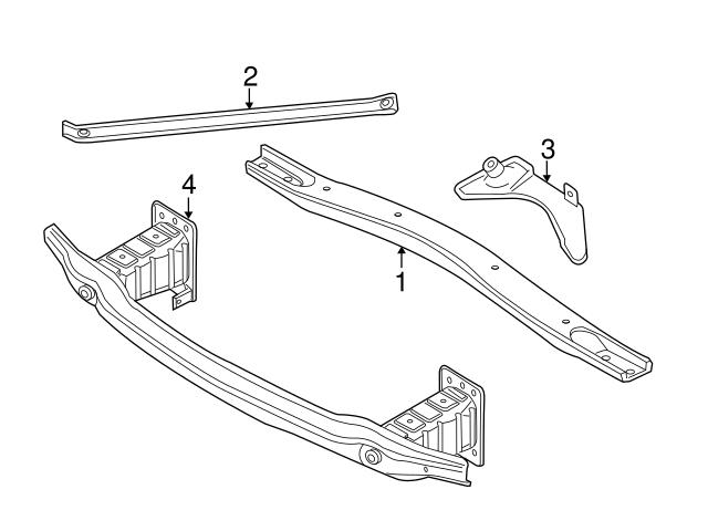 Genuine BMW 51617184940 Radiator Support Tie Bar Bracket; Right - BMW