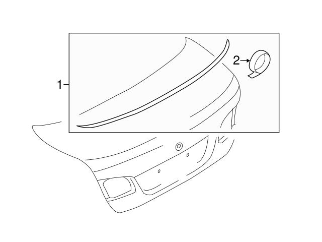 Genuine BMW 51628049268 Power Rear Spoiler Switch - BMW