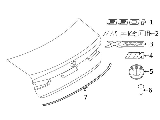 Genuine BMW 51628092947 Power Rear Spoiler Switch - BMW