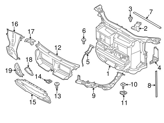 Genuine BMW 51642991161 Hood Latch Support; Left - BMW