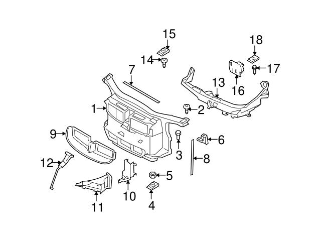 Genuine BMW 51647134102 Radiator Air Seal; Upper - BMW