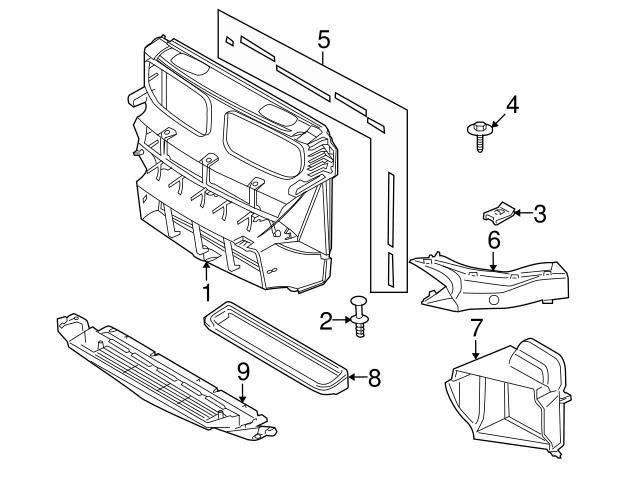 Genuine BMW 51647205933 Radiator Support Air Duct - BMW