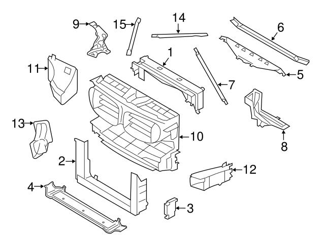 Genuine BMW 51647299055 Radiator Support Air Duct - BMW