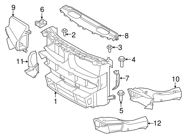 Genuine BMW 51647326554 Radiator Support Access Cover; Left - BMW