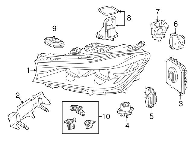 Genuine BMW 51647375326 Headlight Bracket; Right - BMW
