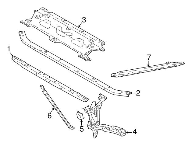 Genuine BMW 51647432785 Radiator Support Side Panel Bracket; Left - BMW