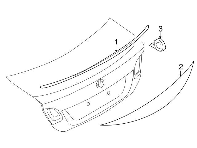 Genuine BMW 51710432165 Power Rear Spoiler Switch - BMW