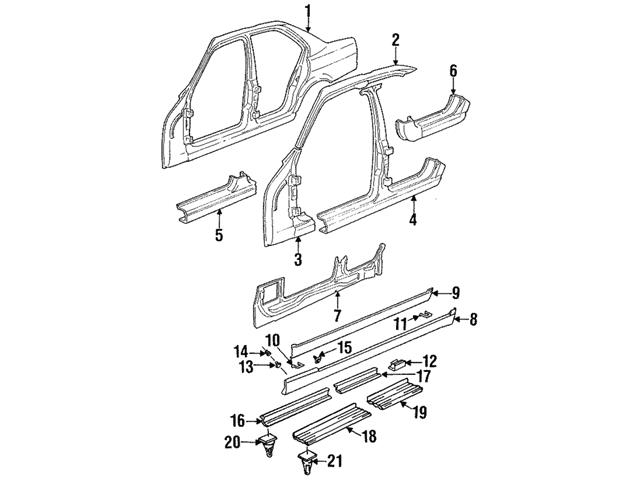 Genuine BMW 51712231620 Liftgate Finish Panel Gasket; Front Right - BMW