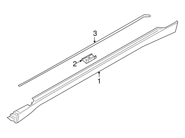 Genuine BMW 51717038274 Rocker Panel Molding Seal; Left, Right - BMW