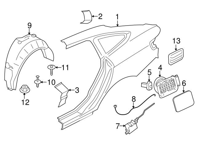Genuine BMW 51717288906 Quarter Panel Splash Shield Rivet; Right - BMW