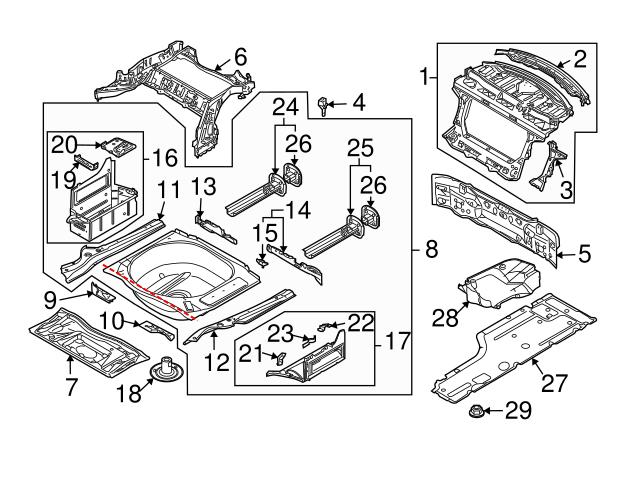 Genuine BMW 51717896625 Battery Tray - BMW