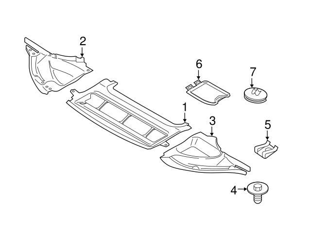 Genuine BMW 51718054281 Fender Liner Extension; Left Outer, Left Lower ...